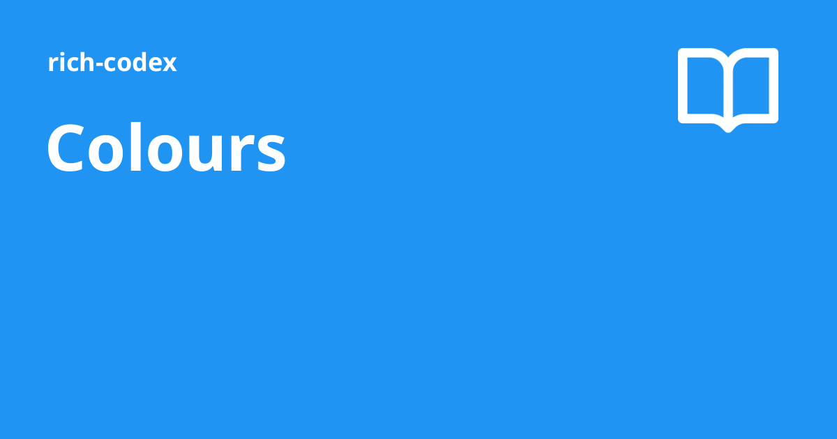 Colours - rich-codex